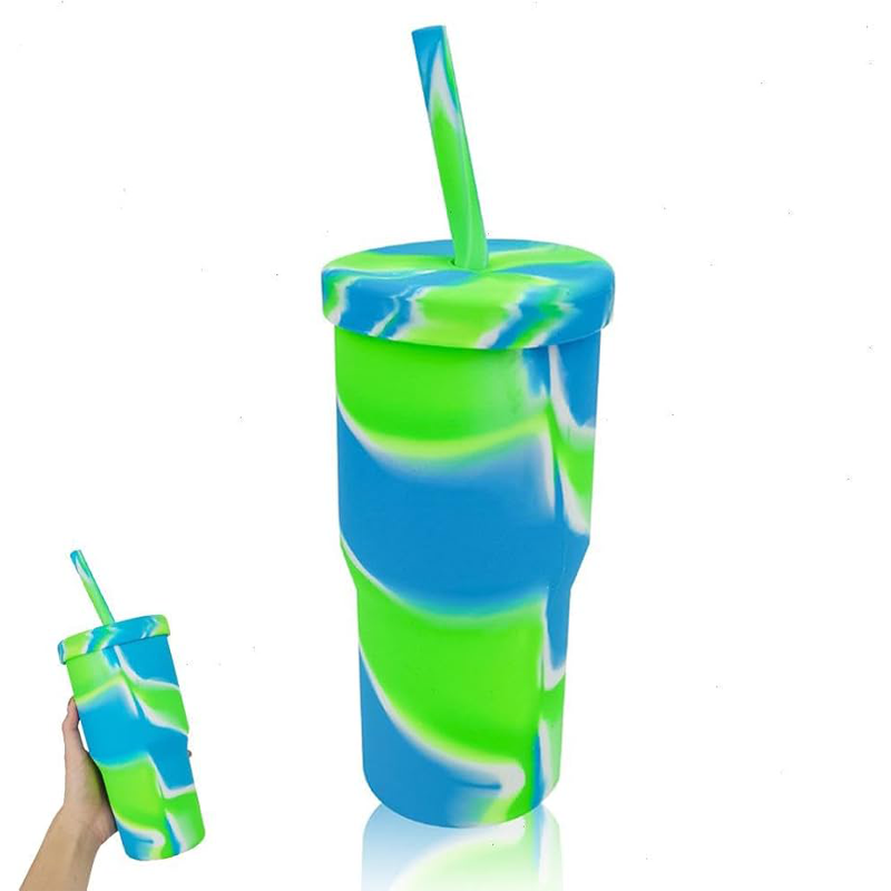 Silicone Water Cups With Straw - Neosilicone